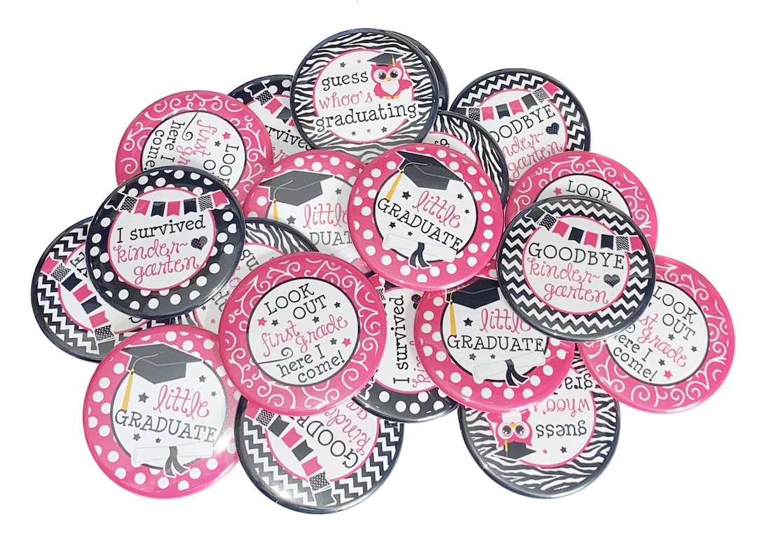 Kindergarten Graduate, 1", 1.25", 1.5", 2.25", Button, Kindergarten ...
