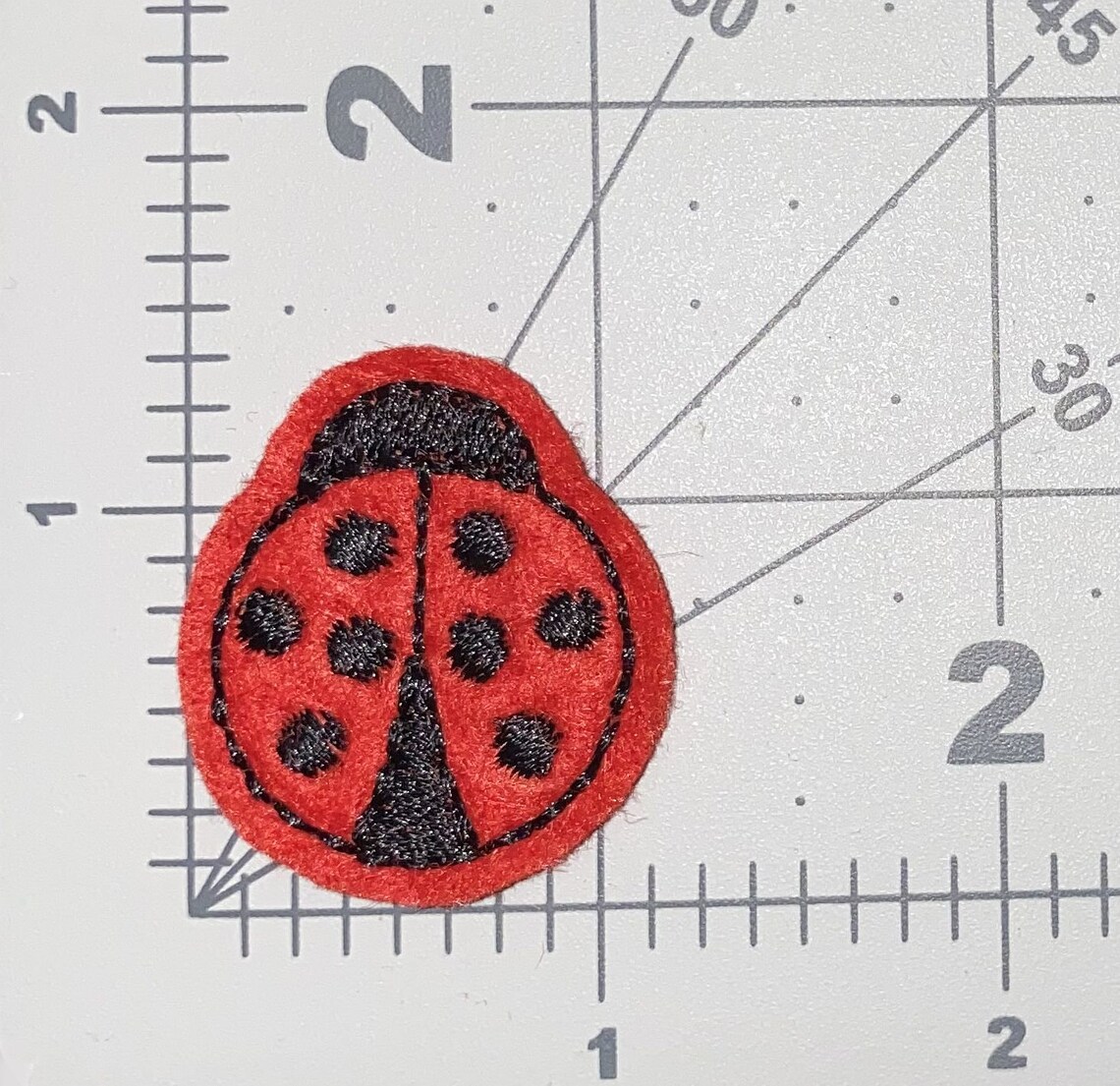 Ladybug Felt 2 Felts Ladybug Red Black Unfinished Craft - Etsy