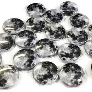 Moon, 1", 1.25", Button, Moon Party Favor, Moon Theme, Moon Decor, Moon ...