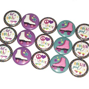 Roller Skate, 1", 1.25", 1.5", 2.25", Button, Skate, Skating, Skate ...