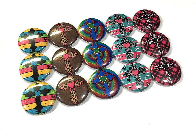 Crosses, 1", 1.25", Button, Cross, Church, Party Favor, Christian ...