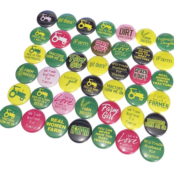 Tractor Buttons - Etsy