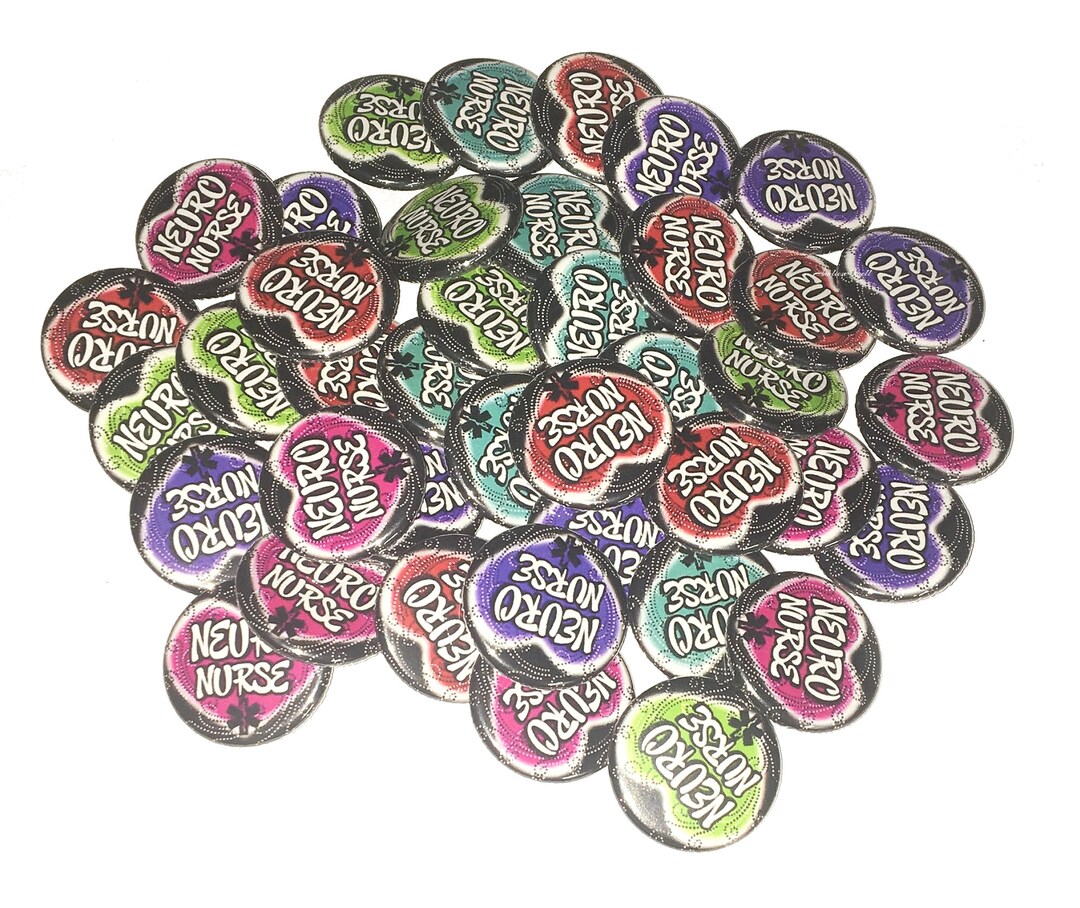 Neuro Nurse, 1", 1.25", Button, Neuro, RN, Nurse Party Favor, Nurse ...