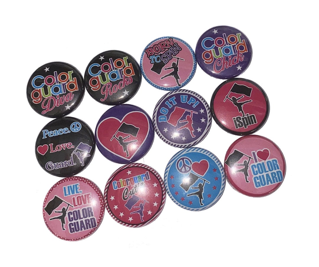 Color Guard, 1", 1.25", Button, Color Guard Gift, Color Guard Party ...