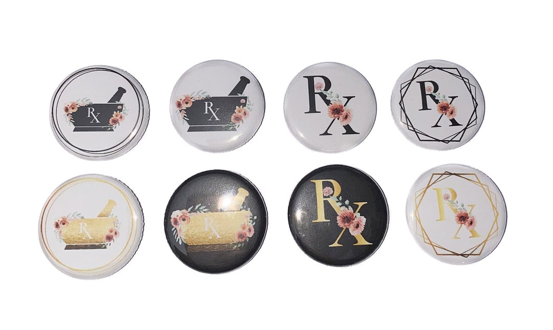 Pharmacy Magnet, Rx Magnet, 1", 1.25", 1.5", 2.25", Button Magnet ...