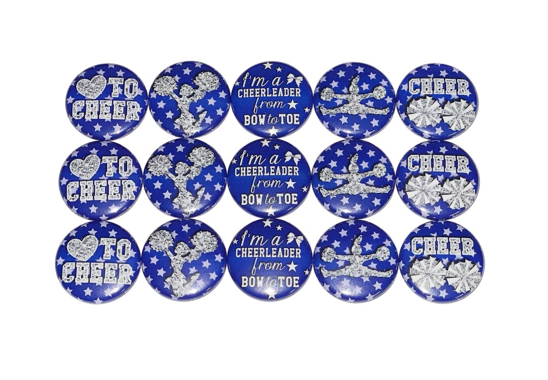 Blue Cheer, Purple Cheer, Ombre, Cheer Magnet, 1", 1.25", 1.5", Button ...