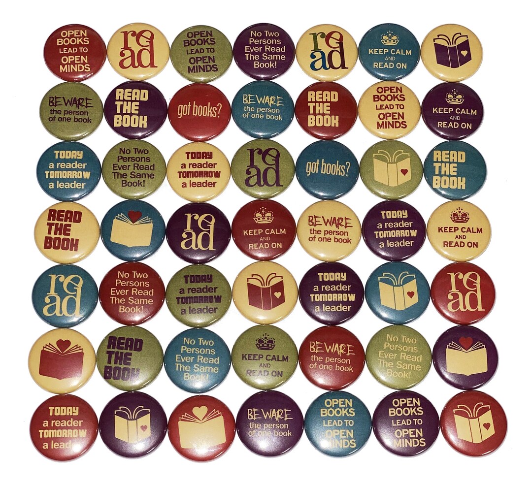 Reading Magnet, 1", 1.25", 1.5", 2.25", Book Magnet, Book, Book Decor ...