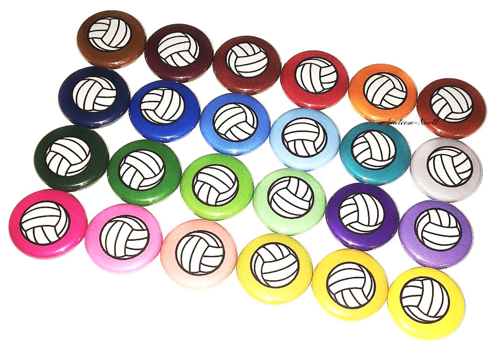 Volleyball Magnet 1 1.25 Button Magnet | Etsy