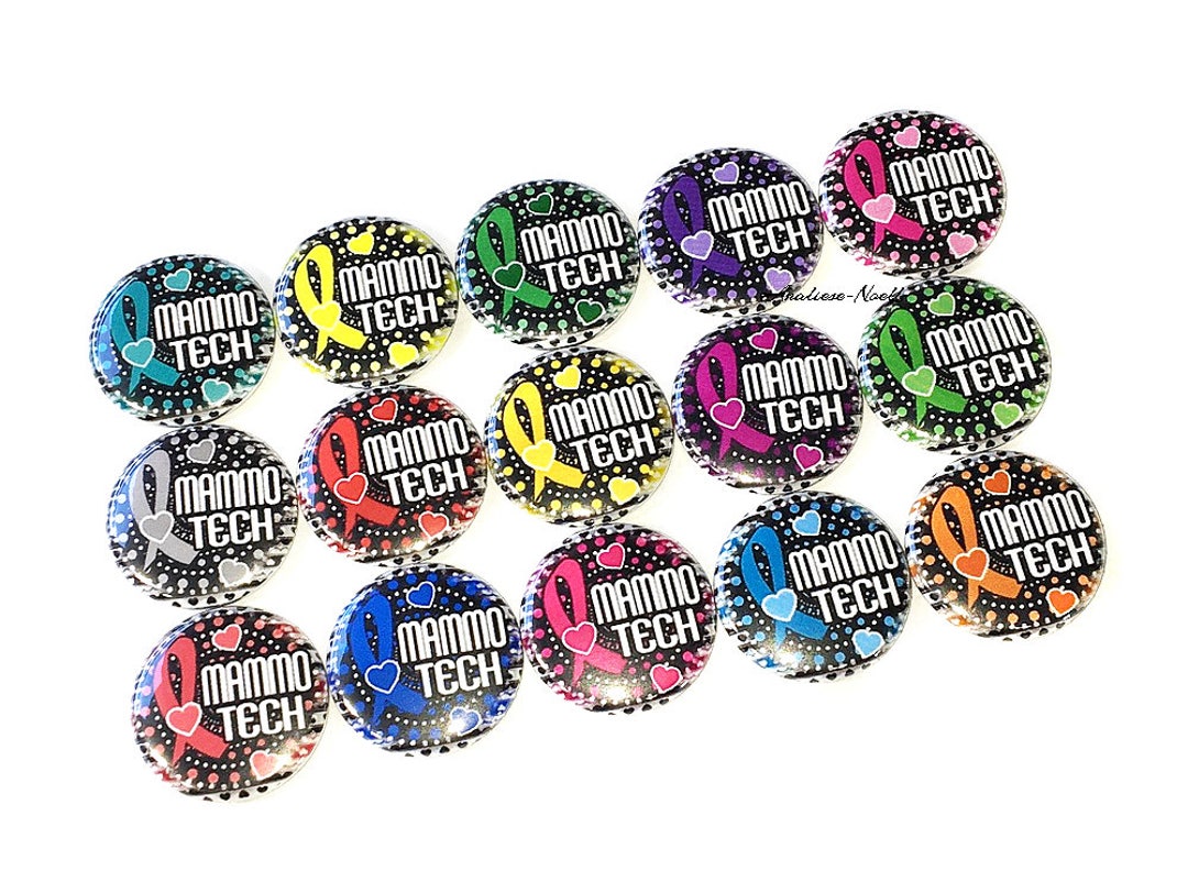 Mammo Tech, 1", 1.25", Button, Mammo, Mammo Theme, Party Favor, Mammo ...