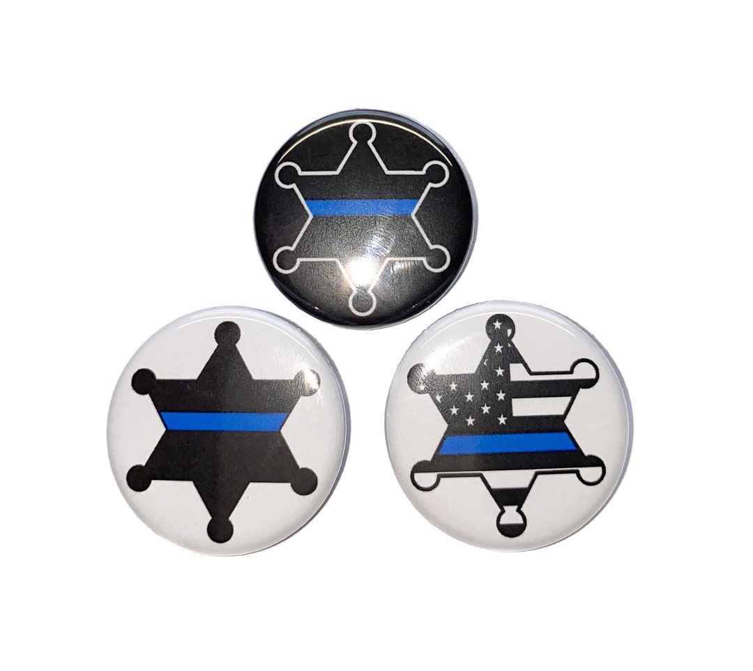 Sheriff, 1", 1.25", 1.5", 2.25", Button, Police Theme, Law Enforcement ...