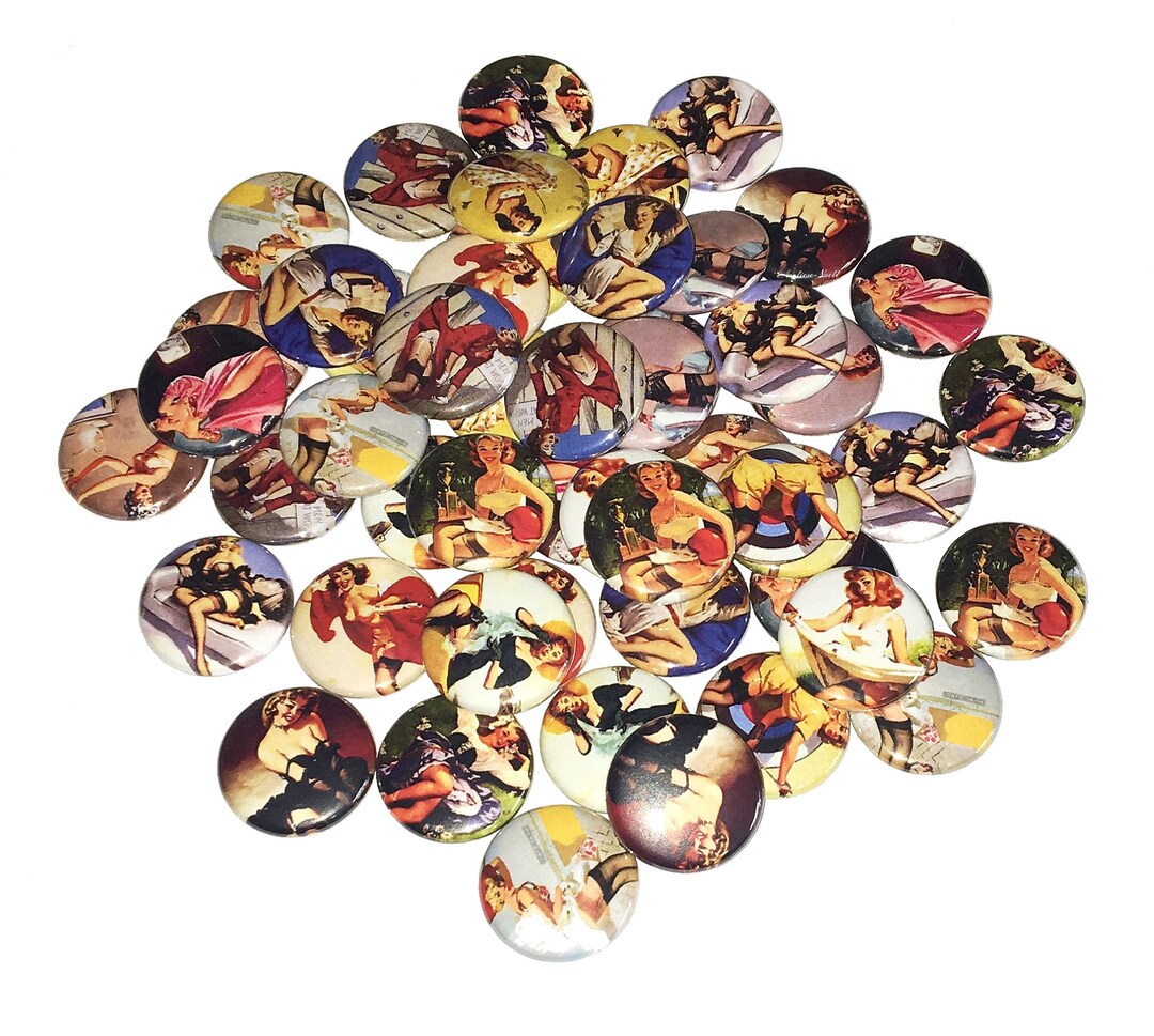 Pin up Girl, 1", 1.25", Button, Pinups, Pin up Theme, Pin up Decor ...