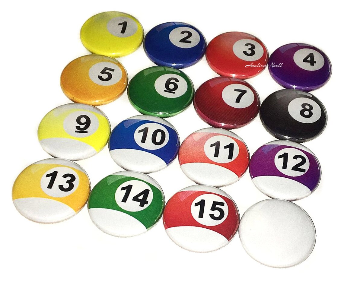 Pool Ball Billiard 1 1.25 1.5 | Etsy