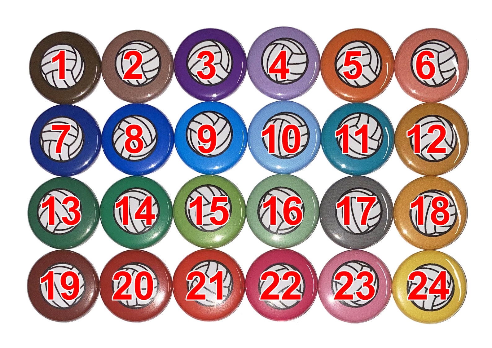 Volleyball Magnet 1 1.25 Button Magnet | Etsy