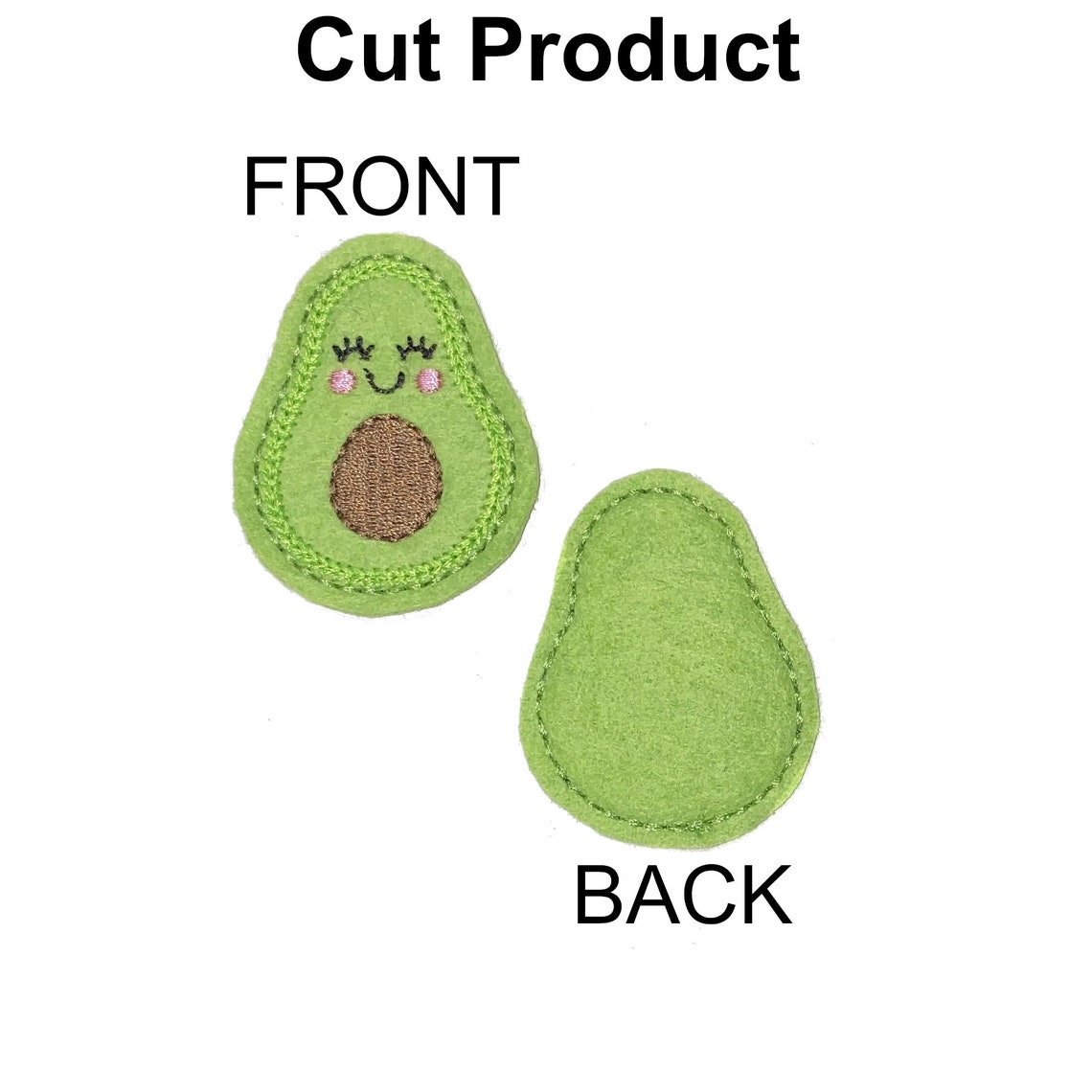 Avocado Felt 2 Felts Avocado Green Unfinished Craft - Etsy