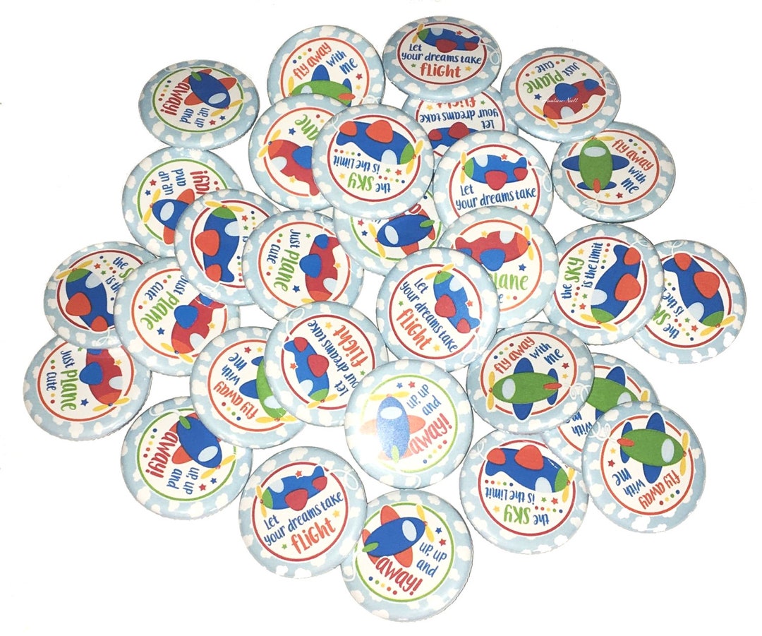 Planes, Airplanes, 1", 1.25", 1.5", 2.25", Button, Plane Button ...