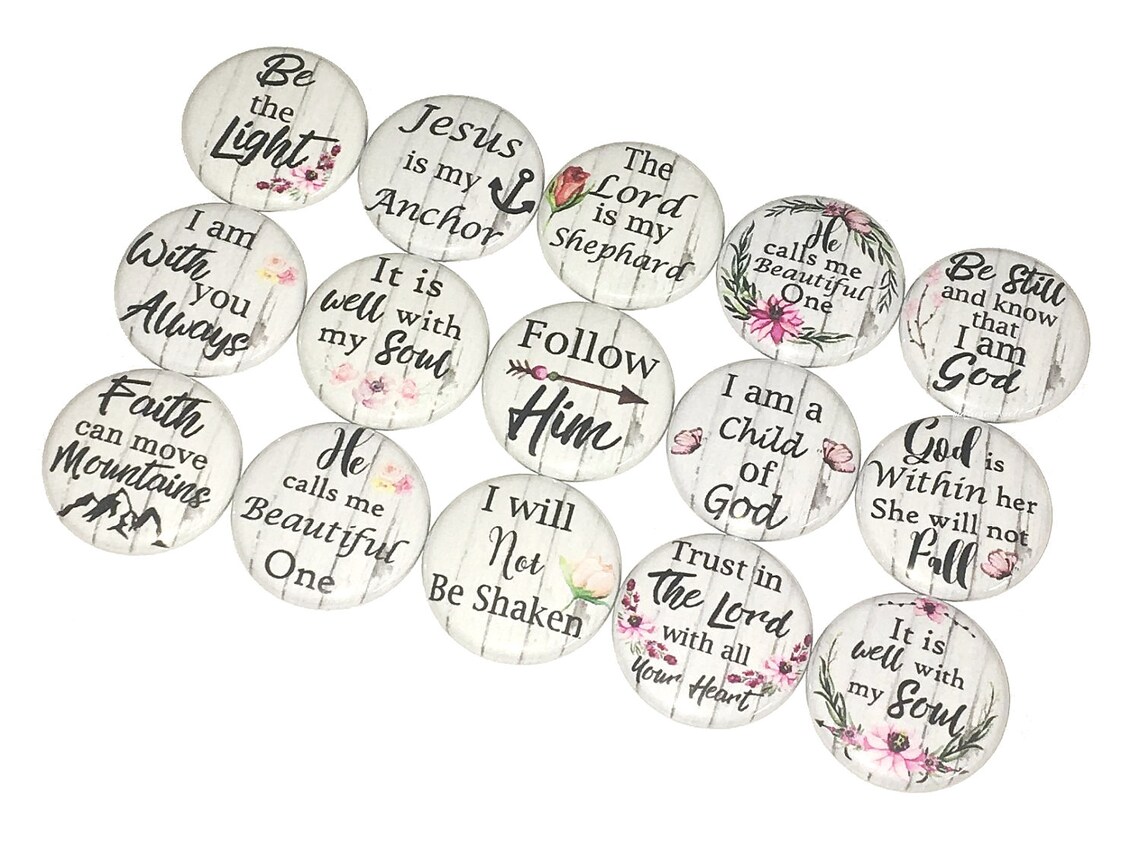Christian Magnet, 1", 1.25", Button Magnet, Prayer Magnet, Pray, Church ...
