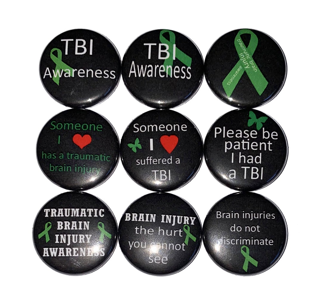 Brain Injury Magnet, TBI Magnet, 1, 1.25, 1.5, Button Magnet, Brain ...