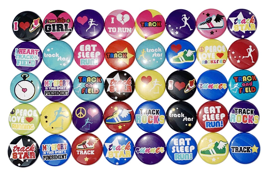Track Magnet, Runner Magnet, 1", 1.25", Button Magnet, SE023 - Etsy