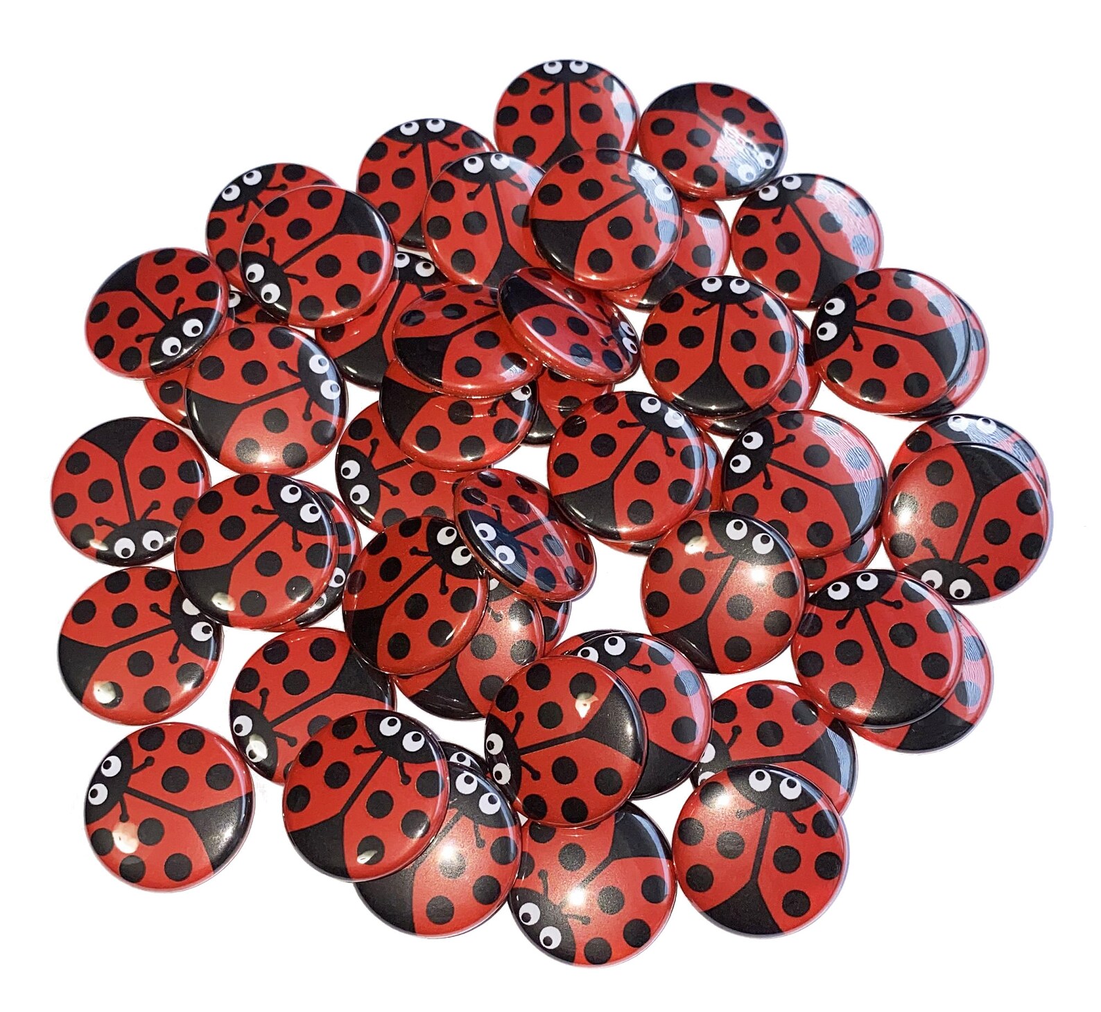 Red Ladybug Magnet, 1, 1.25, 1.5, Button Magnet, Ladybug, Red Ladybug ...