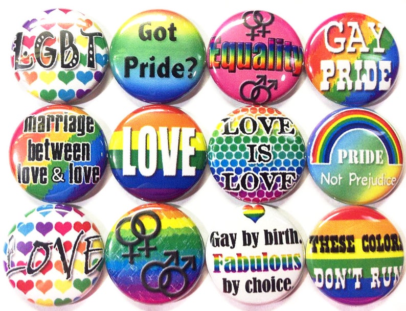 Gay Pride Magnet Gay 1 1.25 1.5 Button | Etsy