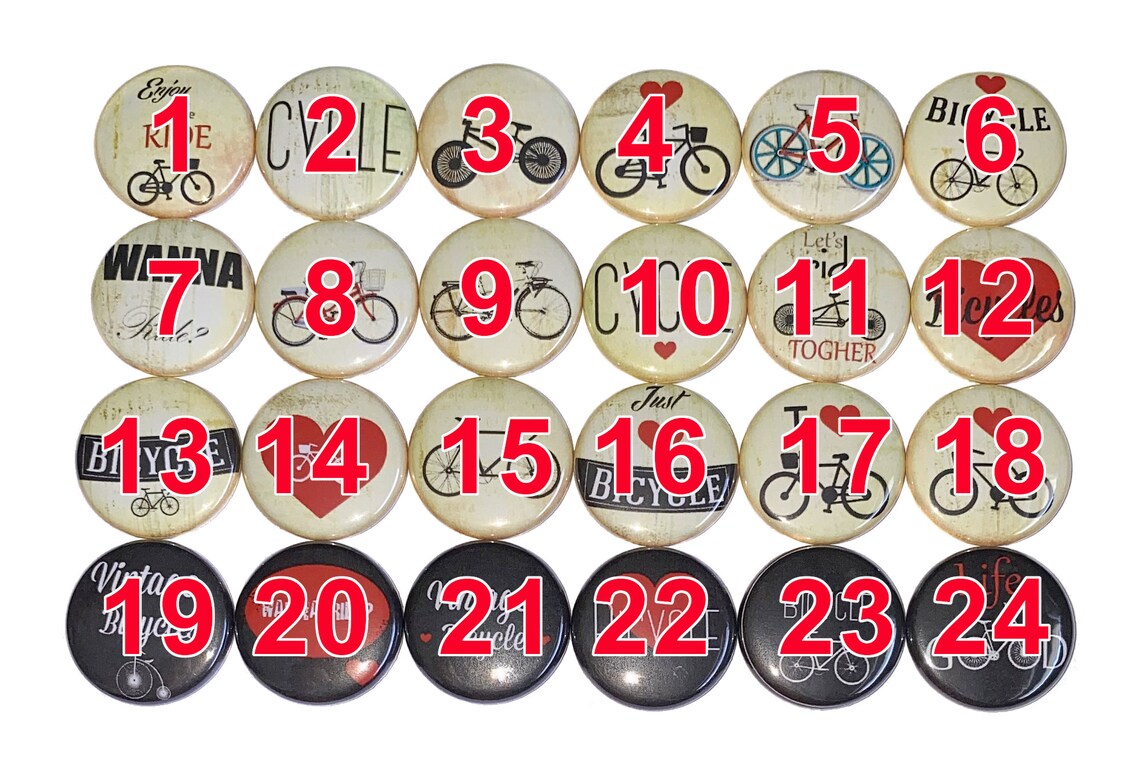 Bicycle 1 1.25 1.5 2.25 Button - Etsy