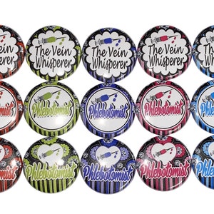 Phlebotomist, 1", 1.25", Button, Phlebotomist Theme, Party Favor ...