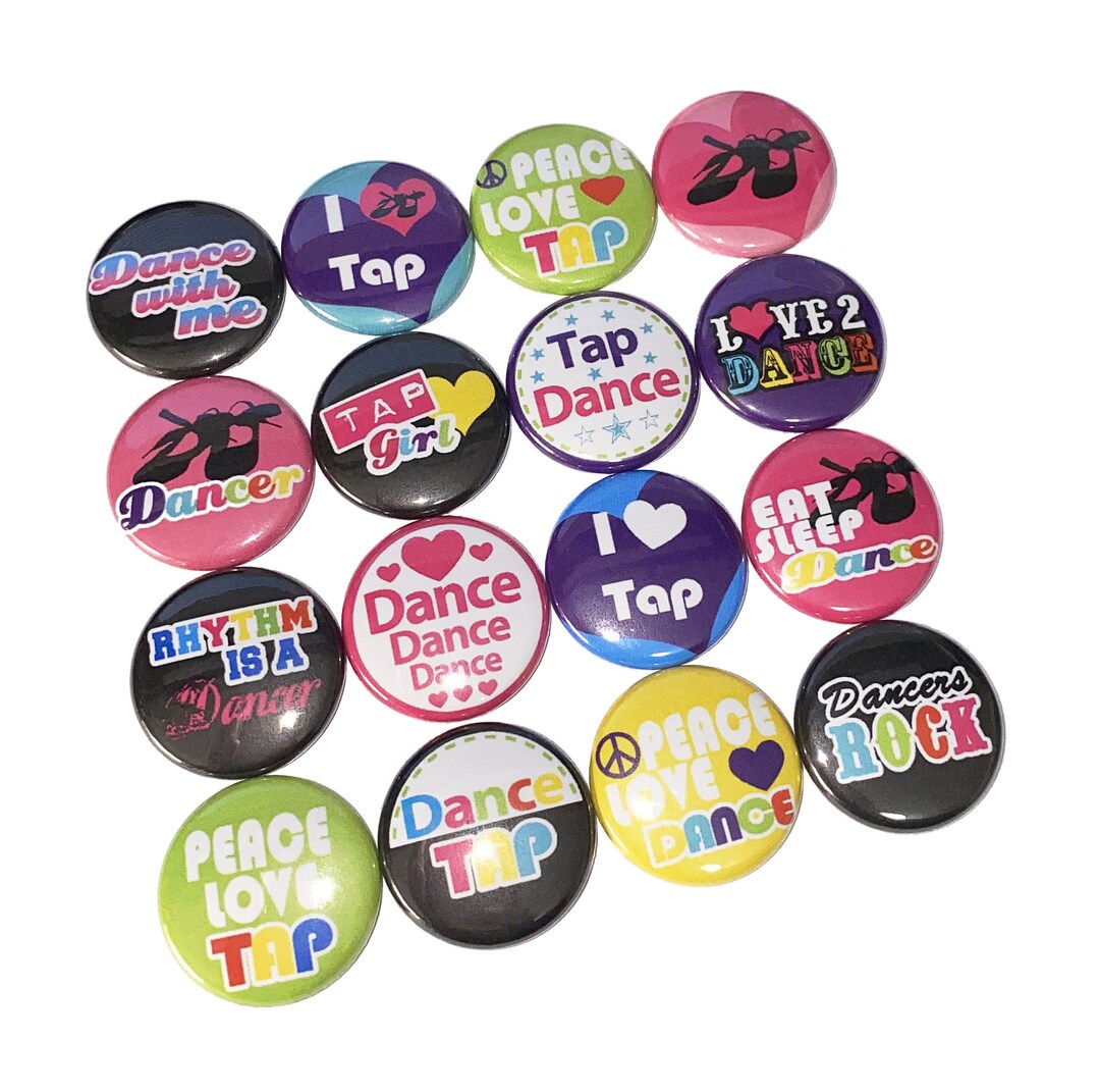 Tap, Dance, 1", 1.25", Button, Dance Decor, Party Favor, Gift, Dance ...