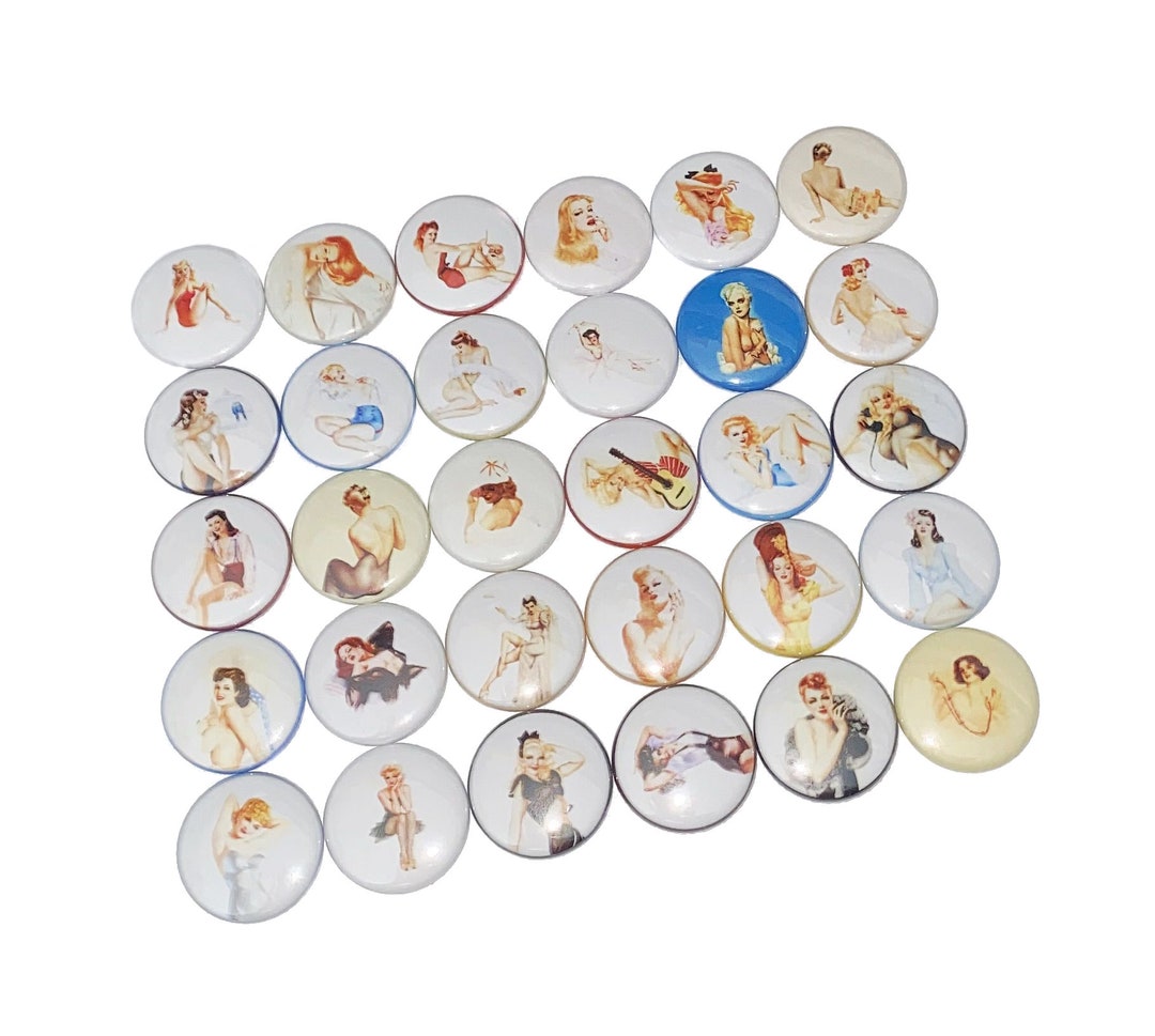 Pin Ups, 1", 1.25", 1.5", 2.25", Button, Pin up Birthday, Pinup Girl ...