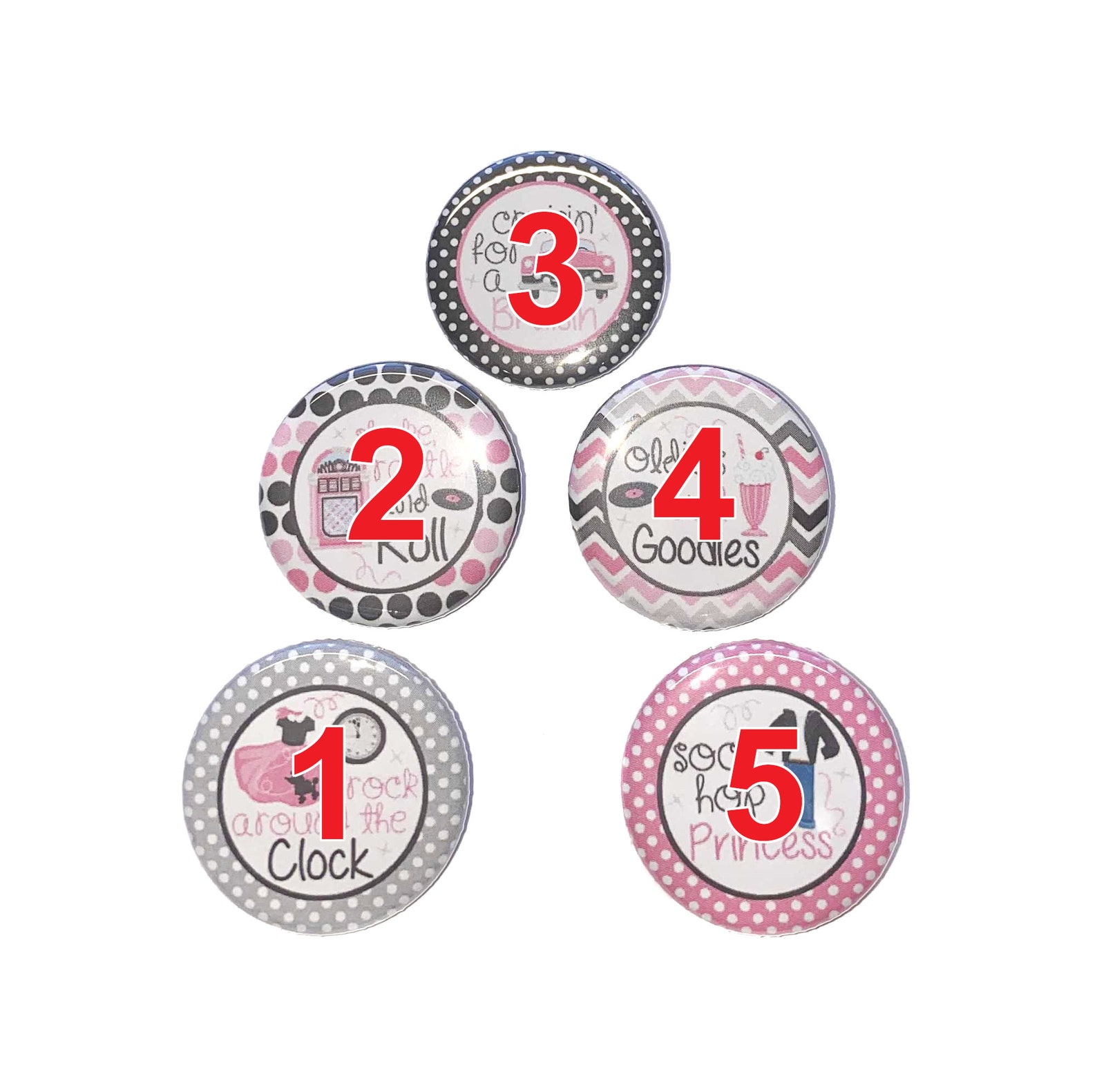 Oldies 1 1.25 1.5 2.25 Button - Etsy