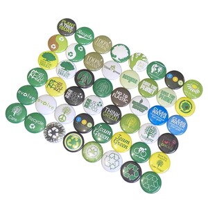 Recycle Magnet, 1", 1.25", 1.5", 2.25", Button Magnet, Eco Theme, Green ...