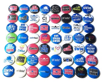 Swimmer Buttons - Etsy