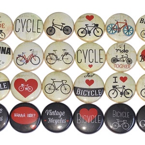 Bicycle, 1", 1.25", 1.5", 2.25", Button, Bike, Party Favor, Bike Gift ...