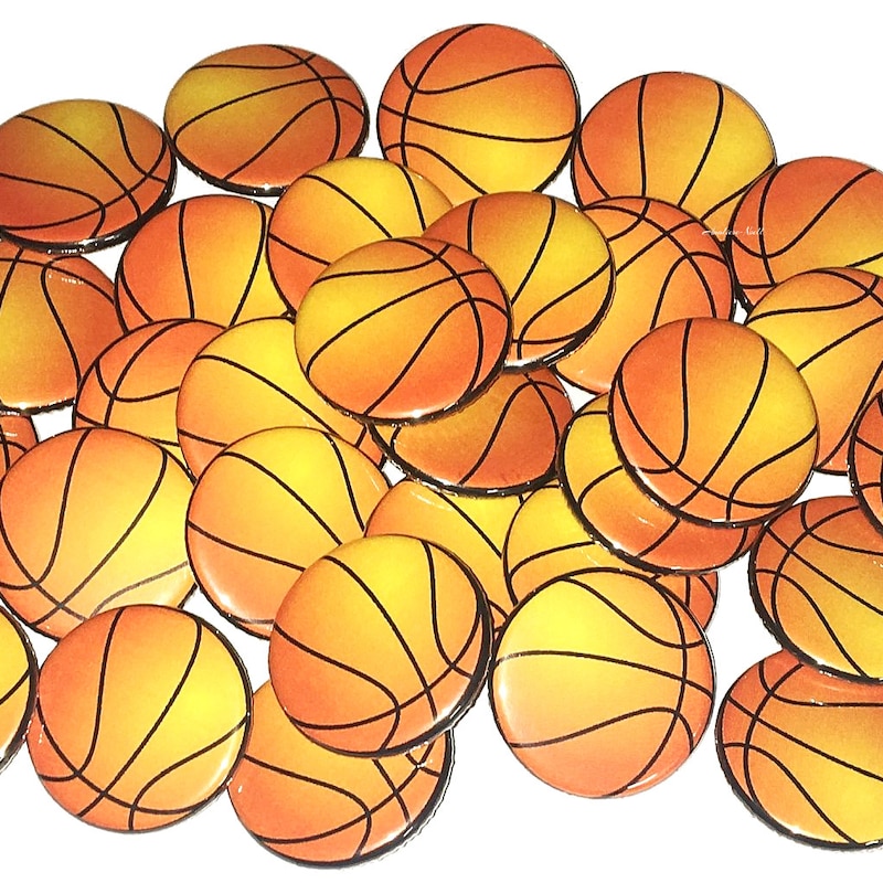 Basketball Buttons - Etsy