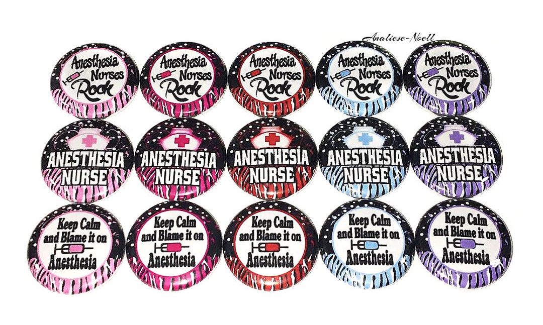 Anesthesia Magnet, Nurse Magnet, 1", 1.25", Button Magnet, Anesthesia ...