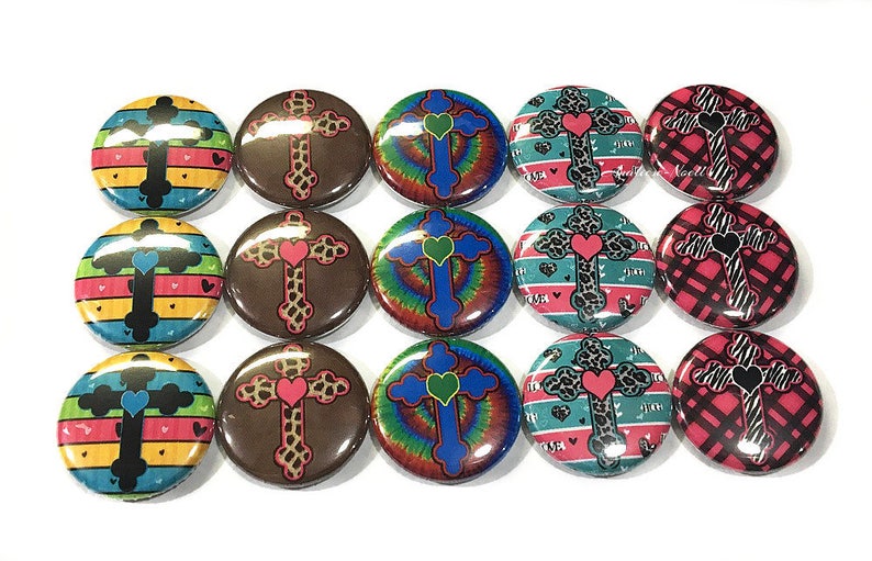 Crosses, 1", 1.25", Button, Cross, Church, Party Favor, Christian ...