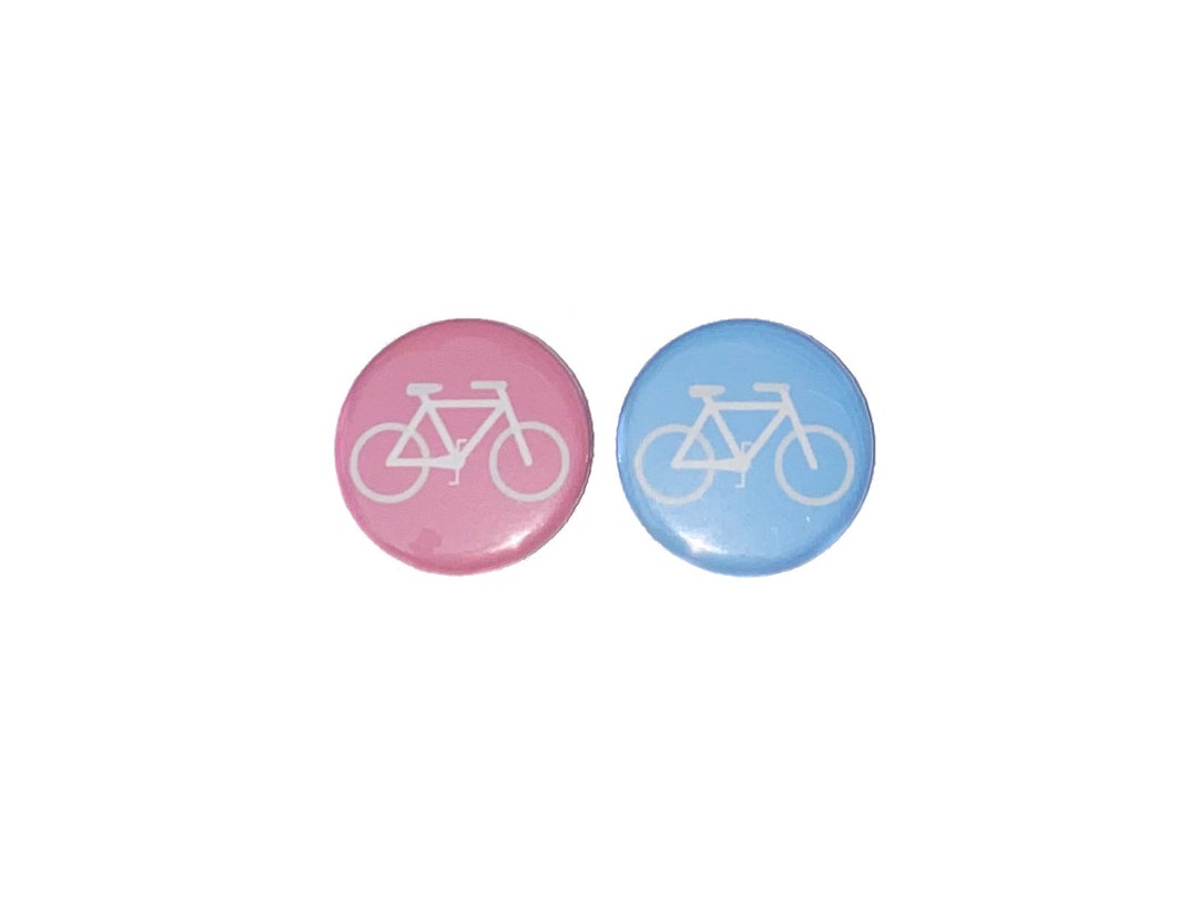 Bike Gender Reveal, Pink, Blue, 1.25", 1.5", 2.25", Pinback Button ...