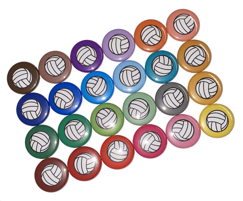 Volleyball Magnet 1 1.25 Button Magnet | Etsy