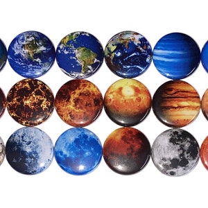 Planets, 1", 1.25", Button, Space, Earth, Planet, Galaxy, Space Decor ...