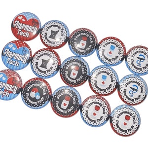 Pharmacy Tech Magnet, 1", 1.25", Button Magnet, Pharmacy Theme, Party ...