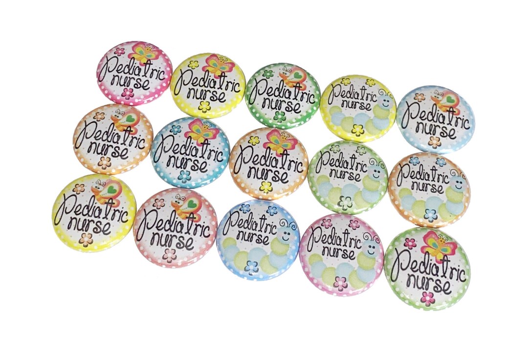 Pediatric Nurse RN 1 1.25 Button Nurse - Etsy UK