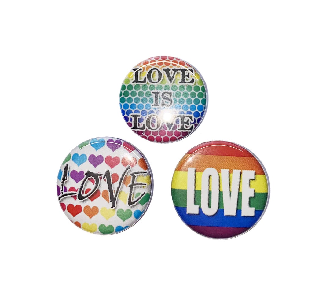 Gay Pride Magnet, Gay, 1", 1.25", 1.5", Button Magnet, Marriage ...
