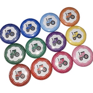 Tractor Magnet, 1", 1.25", 1.5", 2.25", Button Magnet, Tractors, VT006 ...