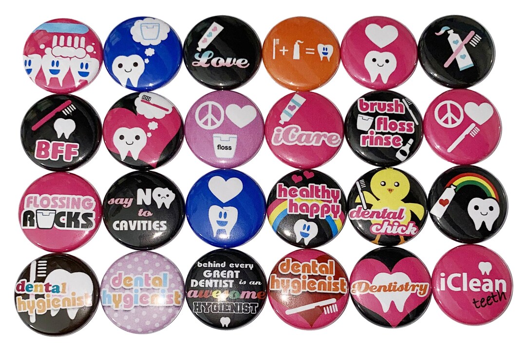 Dental Magnet, 1", 1.25", Button Magnet, Dentist, Dental, Dental ...