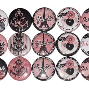 Paris Magnet, 1", 1.25", 1.5", 2.25", Button Magnet, Paris, Paris Theme ...