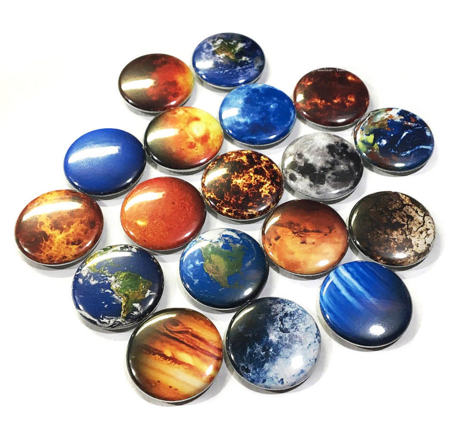 Planet Magnet 1 1.25 Button Magnet Space | Etsy