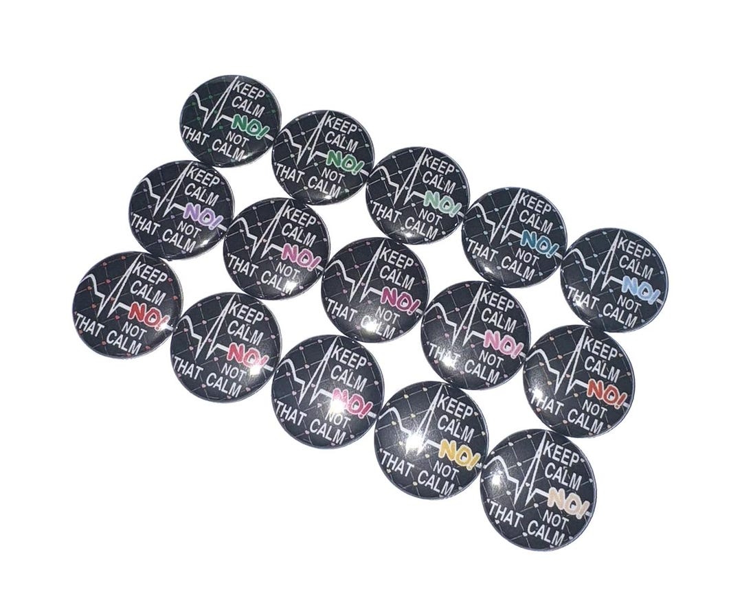 EKG, 1", 1.25", 1.5", Button, Medical Theme, Flat Line, Party Favor ...