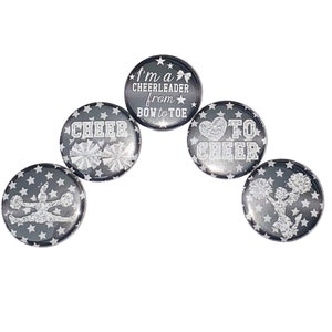 Black Cheer, Cheer Magnet, 1", 1.25", 1.5", Button Magnet, Cheer Theme ...