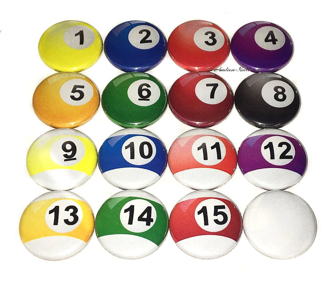 Pool Ball Billiard 1 1.25 1.5 | Etsy