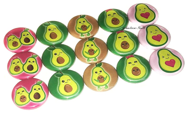 Avocado Magnet, 1", 1.25", Button Magnet, Avocado, Avocado Theme ...