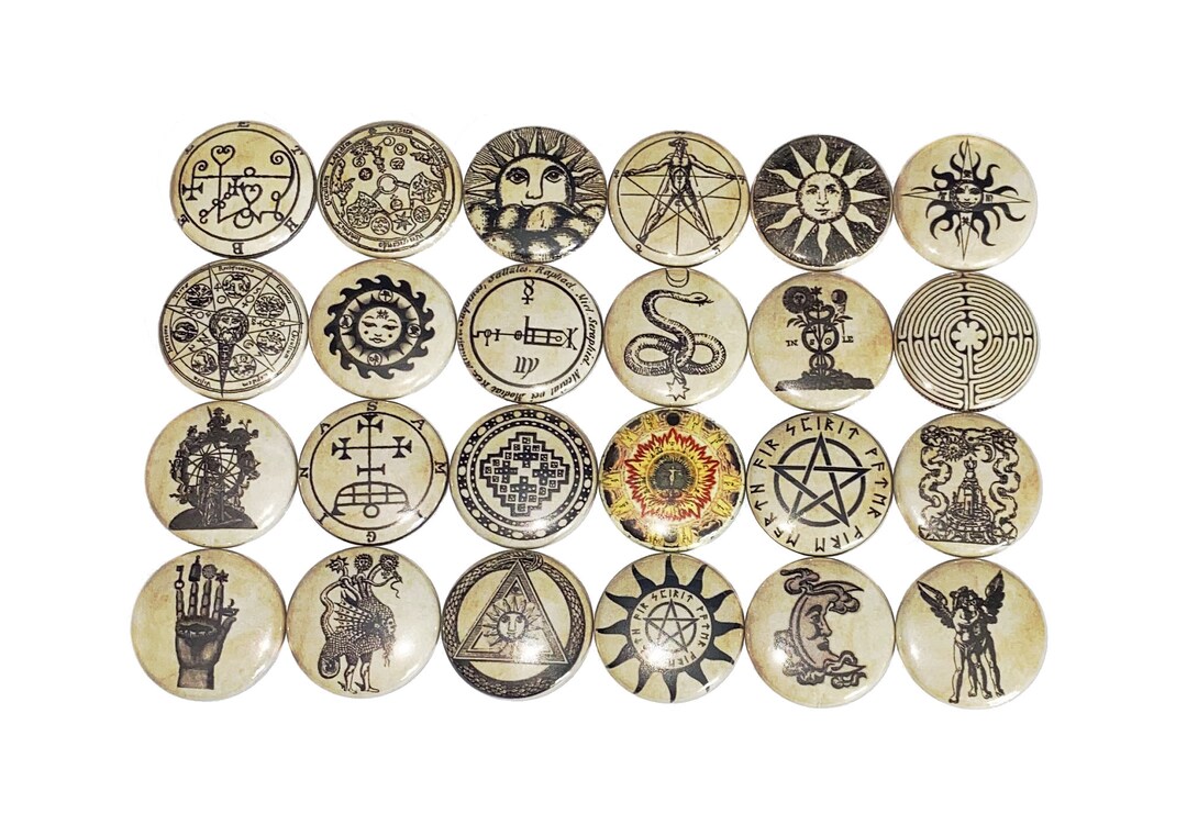 Pagan Magnet, 1", 1.25", 1.5", 2.25", Button Magnet, Wicca, Occult ...